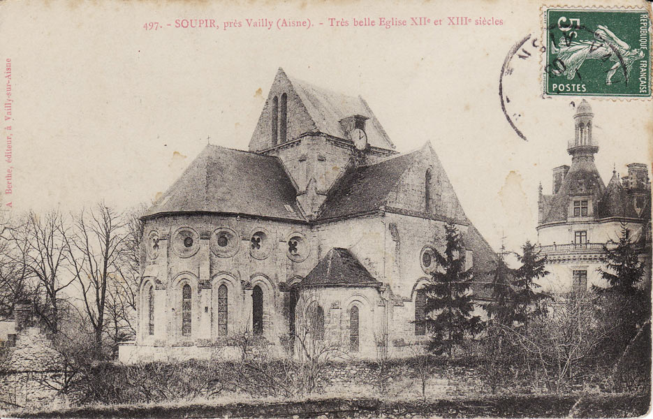 Eglise de Soupir avant-guerre | Chemin des Dames